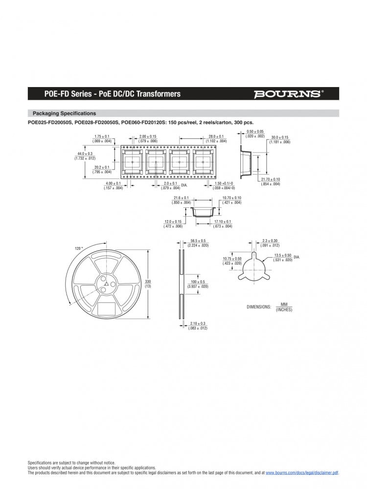BOURNS POE-FD Series datasheet page 4