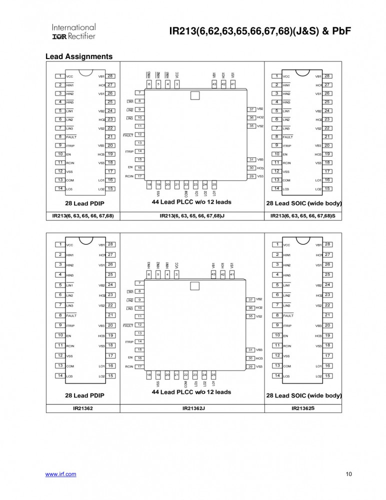 IR2136SPBF datasheet page 10