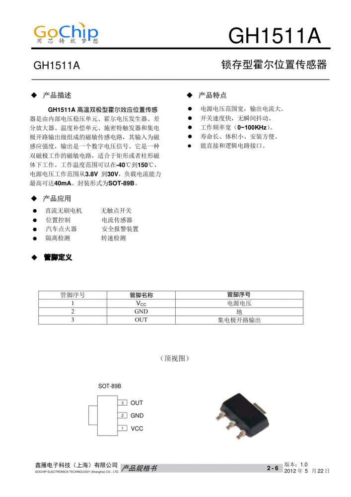 GH1511A datasheet page 2
