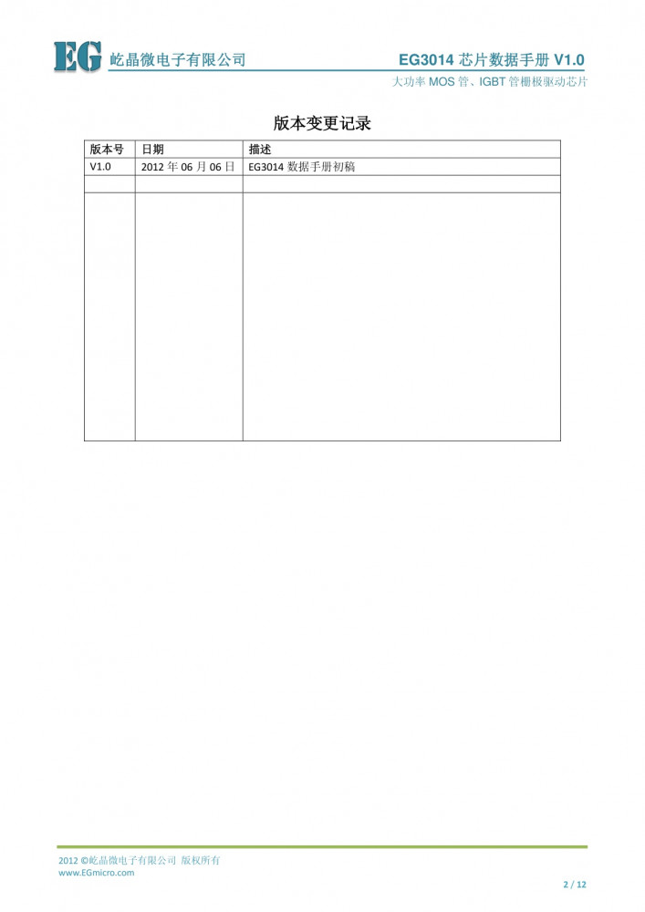 EG3014 datasheet page 2