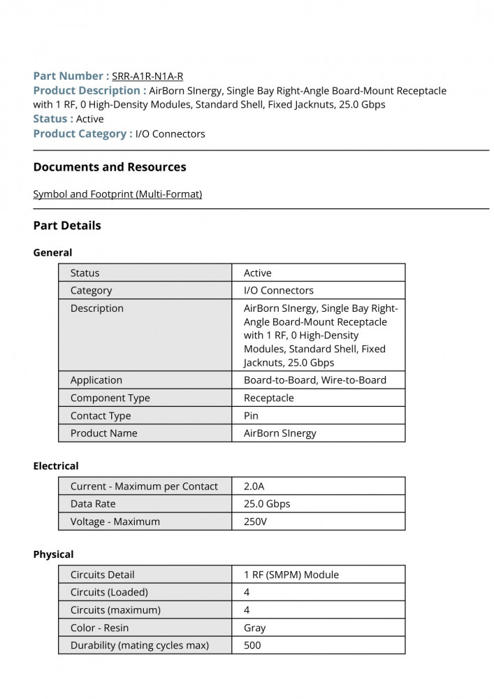 SRR-A1R-N1A-R technical document image 1