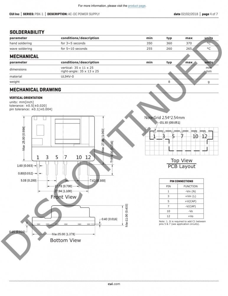 PBK-1-5-B datasheet page 4