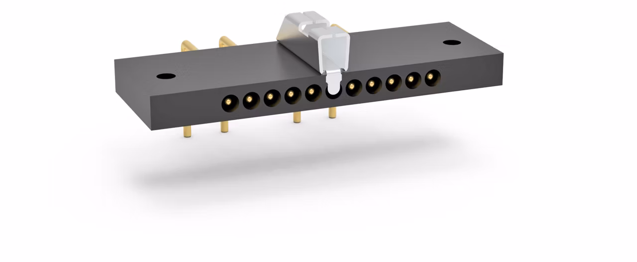 AirBorn AirStrip Board Mount Plug, Right Angle, Single Row, 0.050