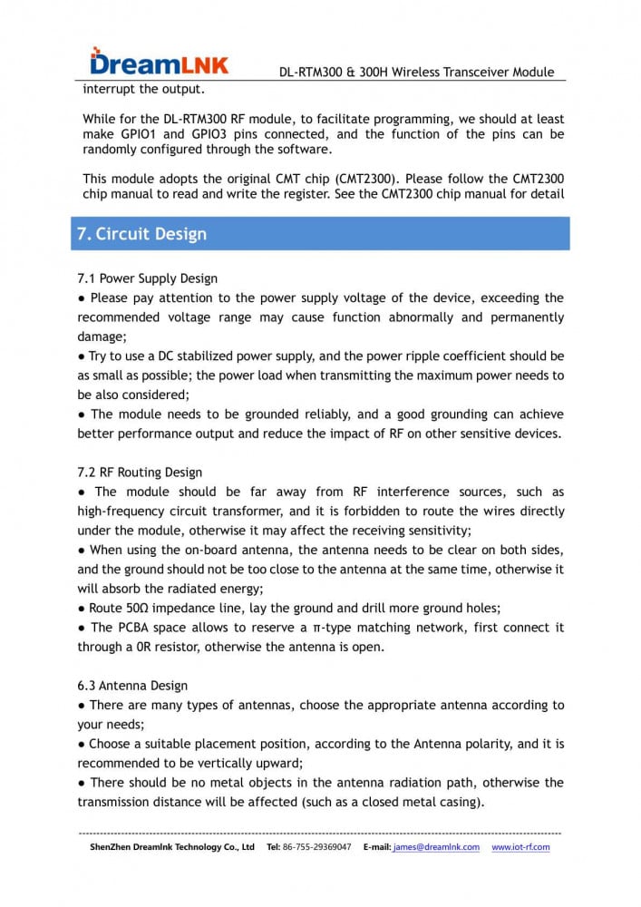 DL-RTM300 datasheet page 10