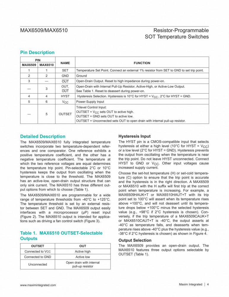 MAX6510 datasheet page 4
