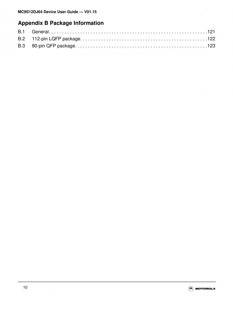 MC9S12DJ64 user guide page 10
