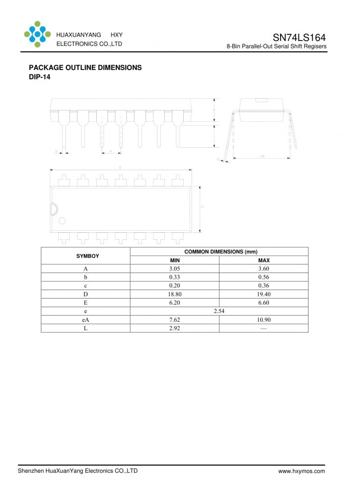 SN74LS164DR-HXY datasheet page 5