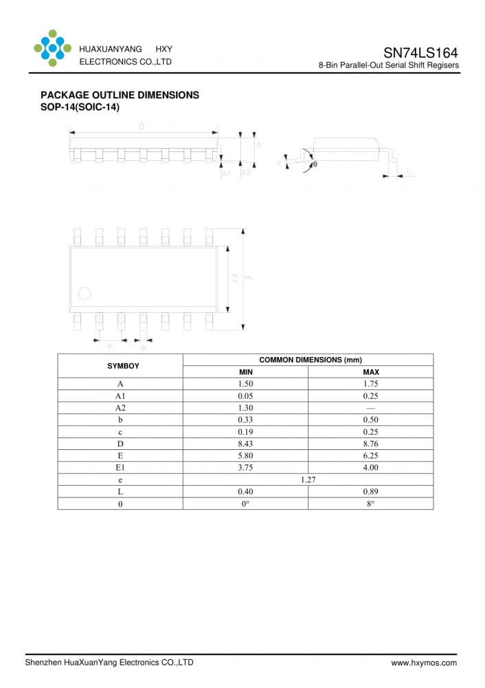 SN74LS164DR-HXY datasheet page 6