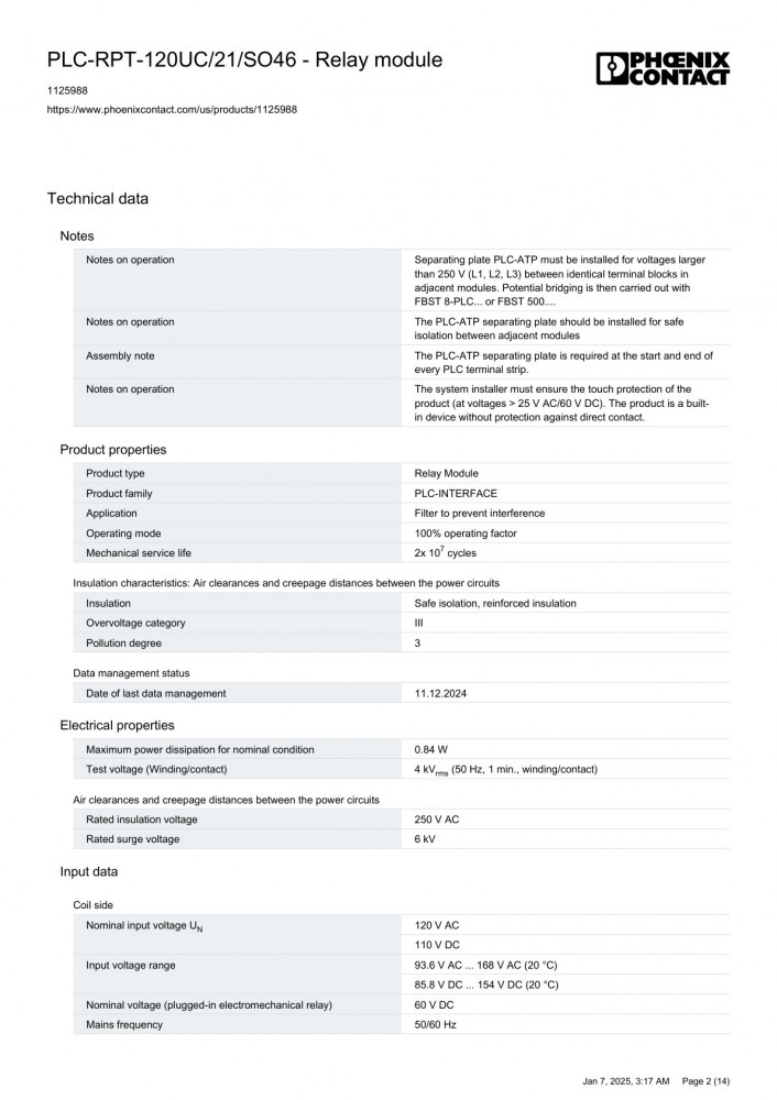 Phoenix Contact 1125988 document page 2