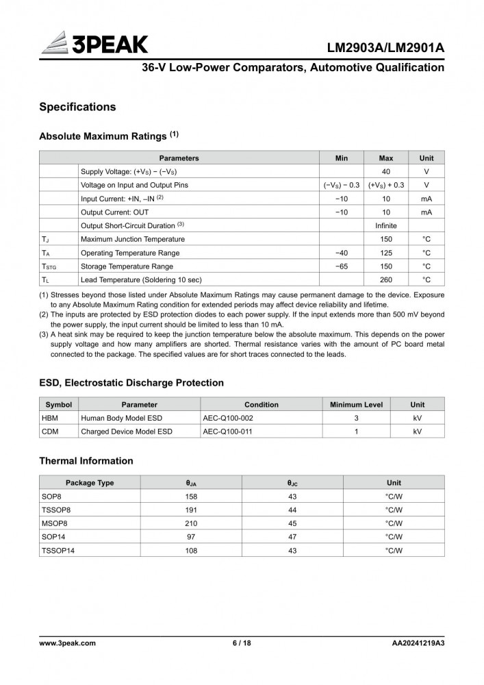LM2901A datasheet page 6