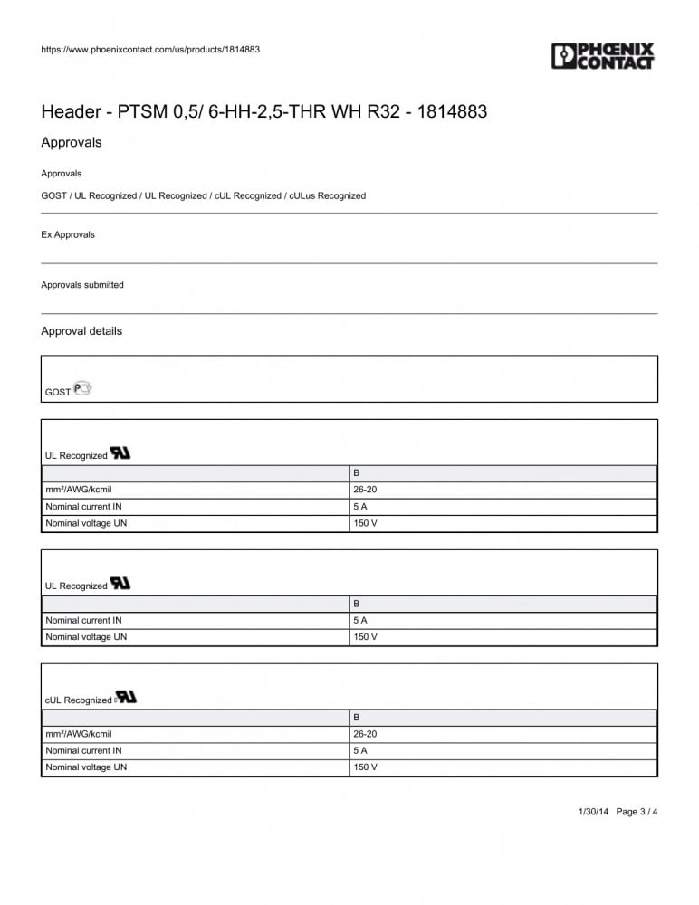 Phoenix Contact 1814883 technical document page 3