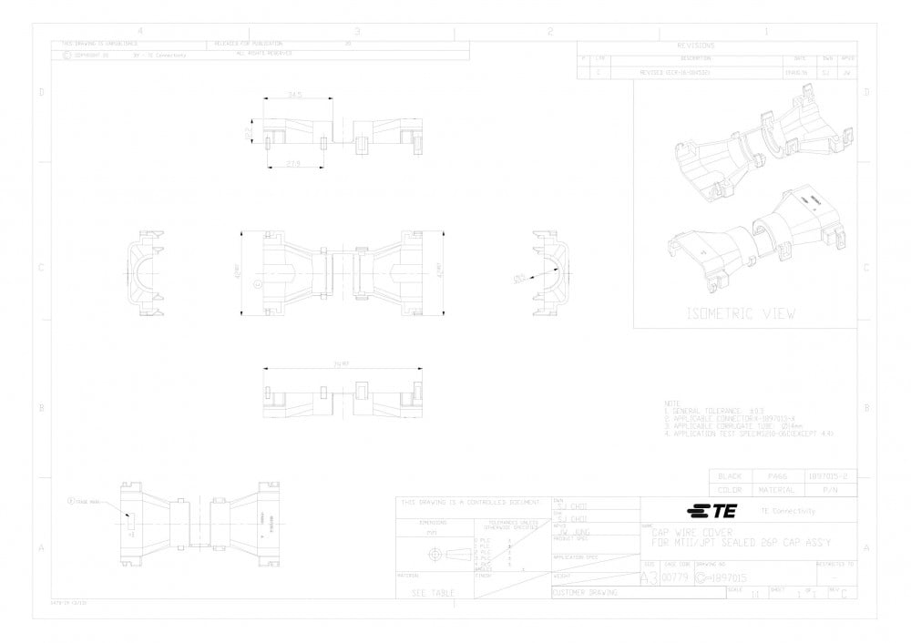 TE Connectivity 1897015-2 technical drawing preview