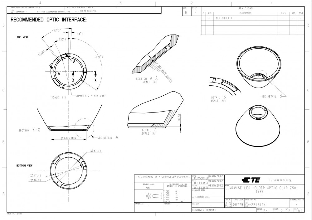 TE Connectivity 2213194-1 technical drawing page 2