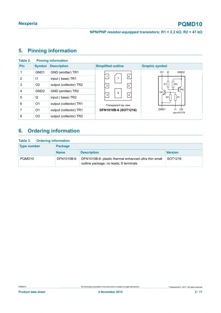 PQMD10Z datasheet page 2