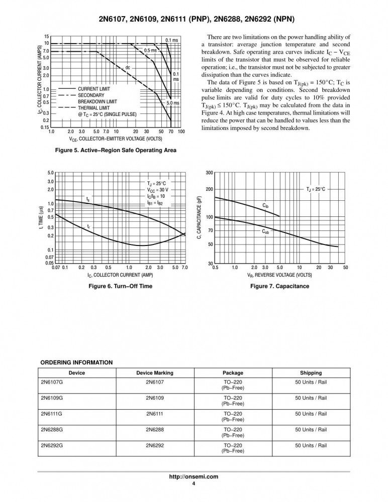 2N6107 datasheet page 4