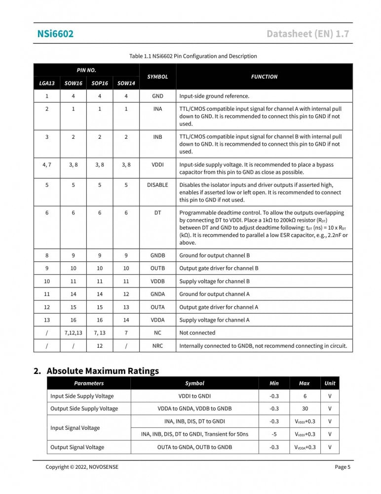 NSi6602A datasheet page 5