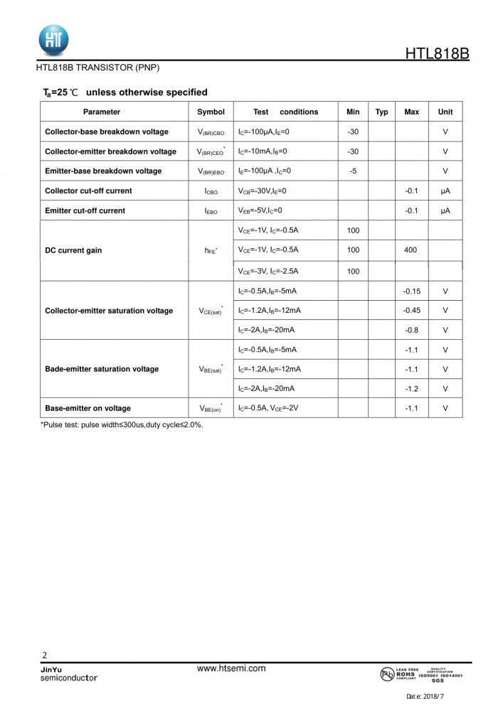 HTL818B datasheet page 2