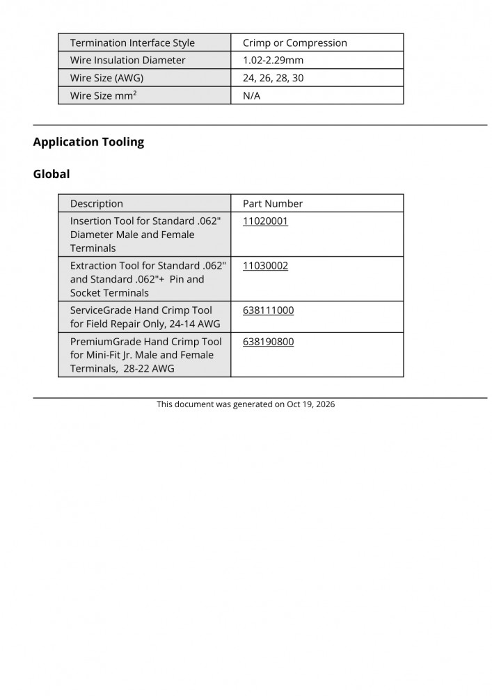 Technical document image 3 for MOLEX 02065135