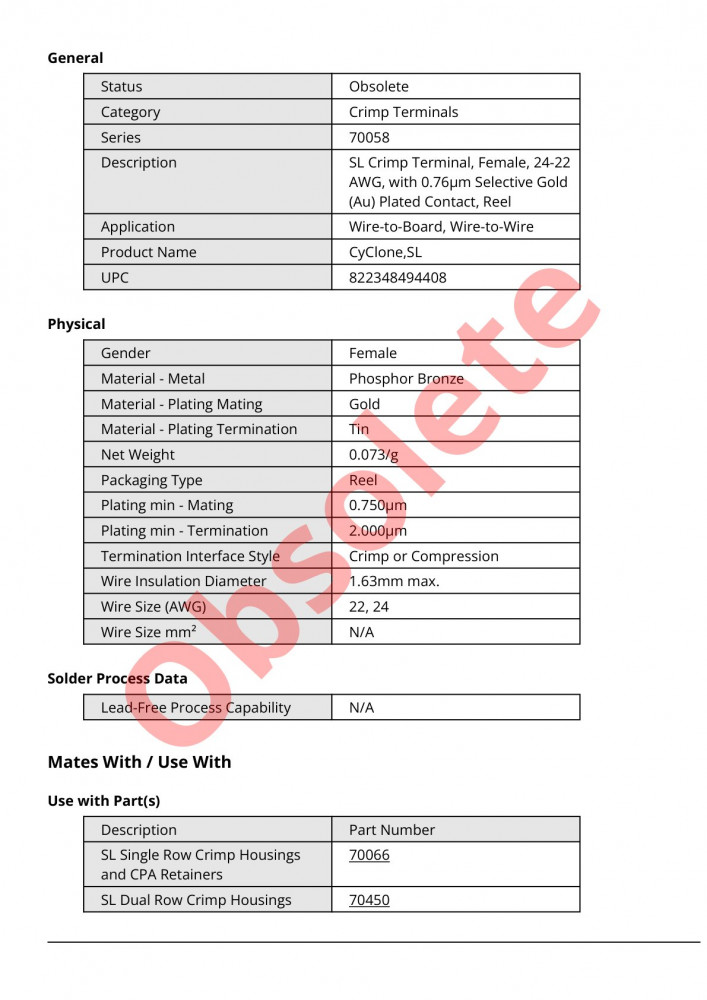 MOLEX 700580088 technical document image, page 2