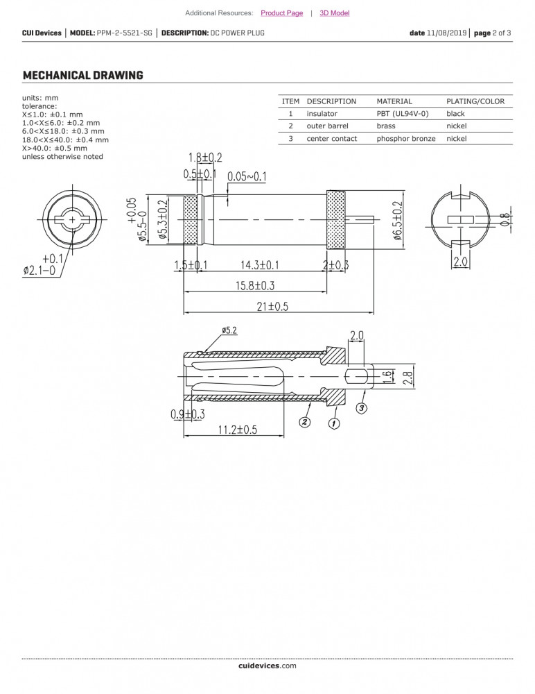 PPM-2-5521-SG datasheet page 2