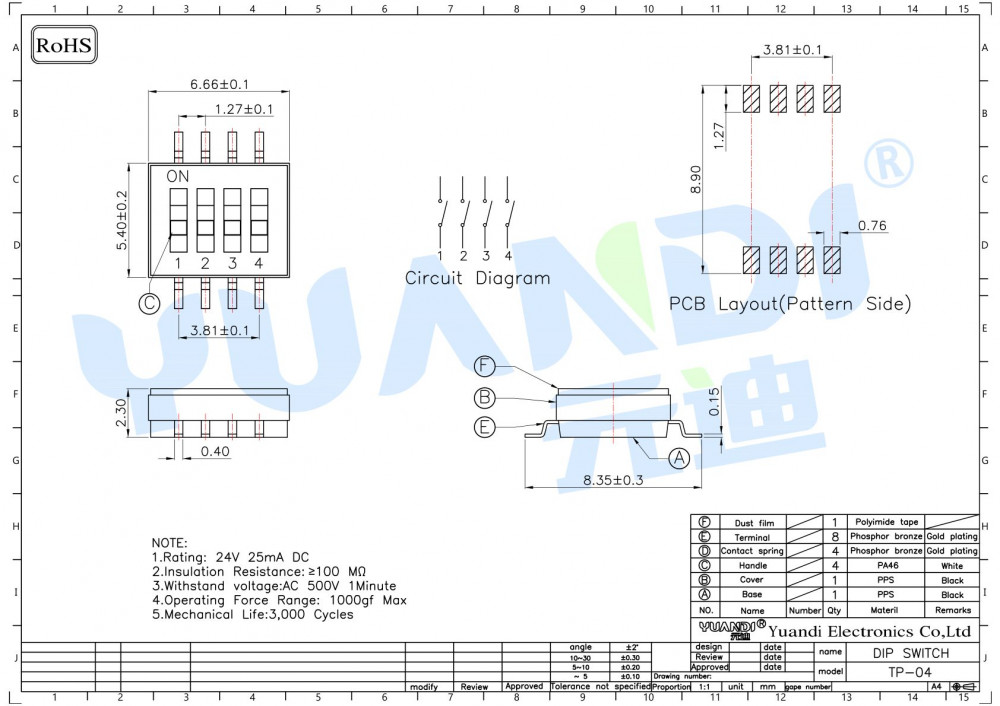 YUANDI TP-04 technical document