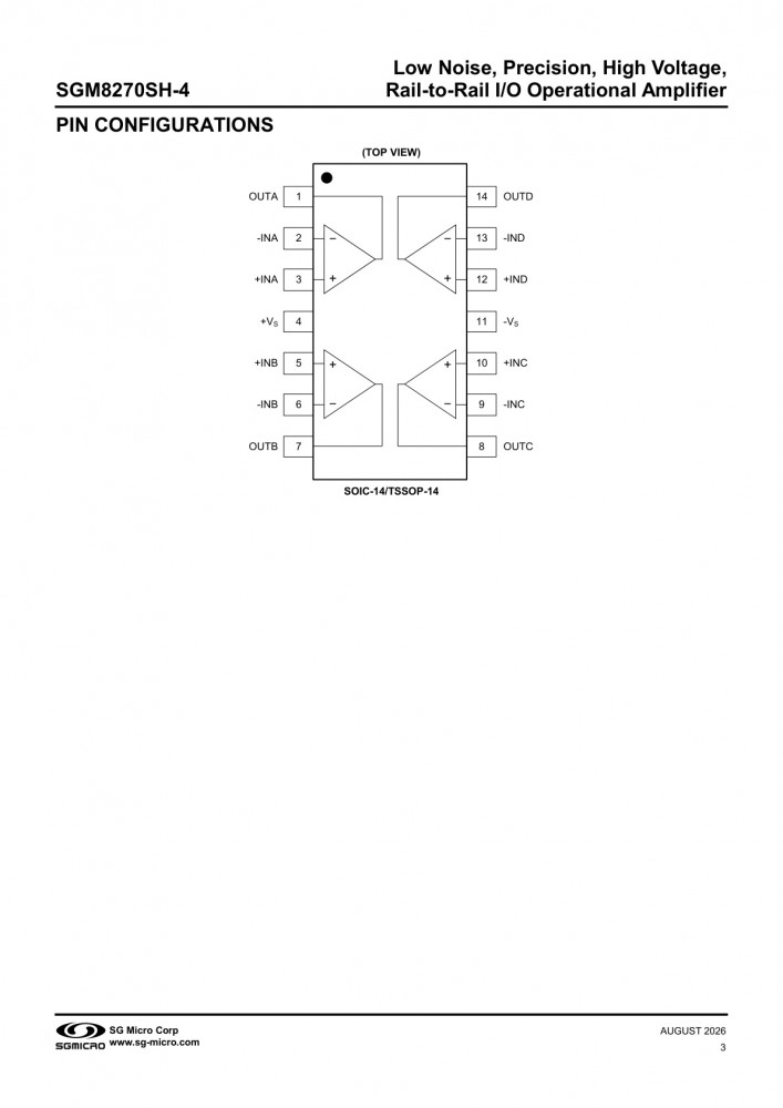 SGM8270SH-4 datasheet preview, page 3