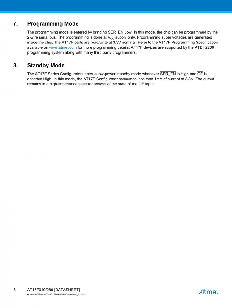 AT17F series datasheet page 6