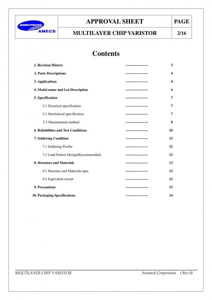 AVLC3N01100 approval sheet page 2