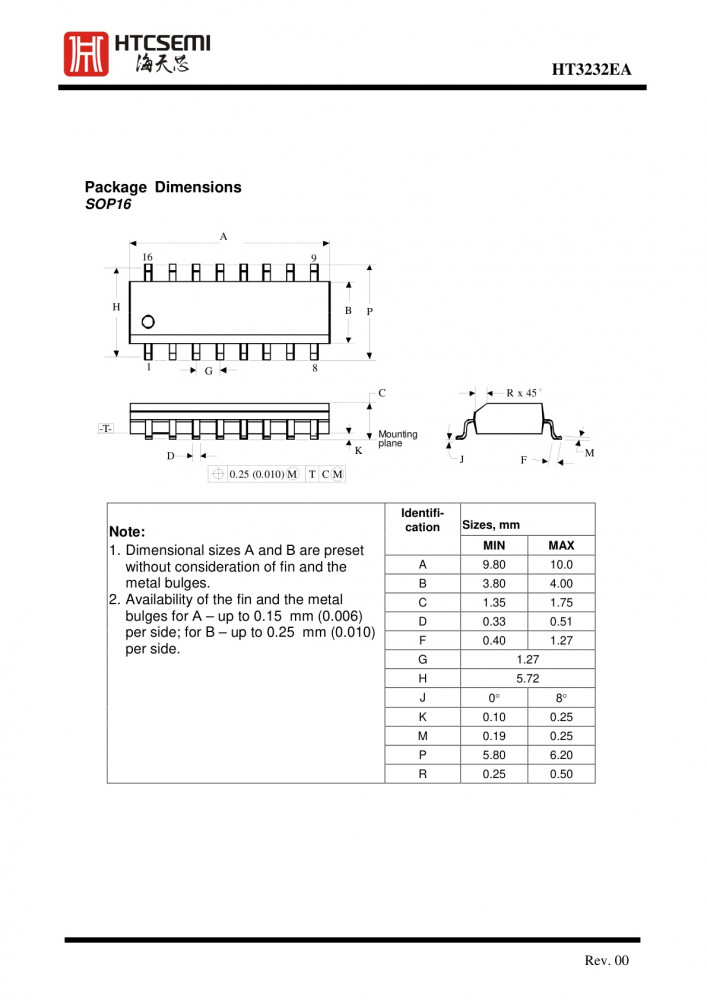 HT3232EARZ datasheet page 9