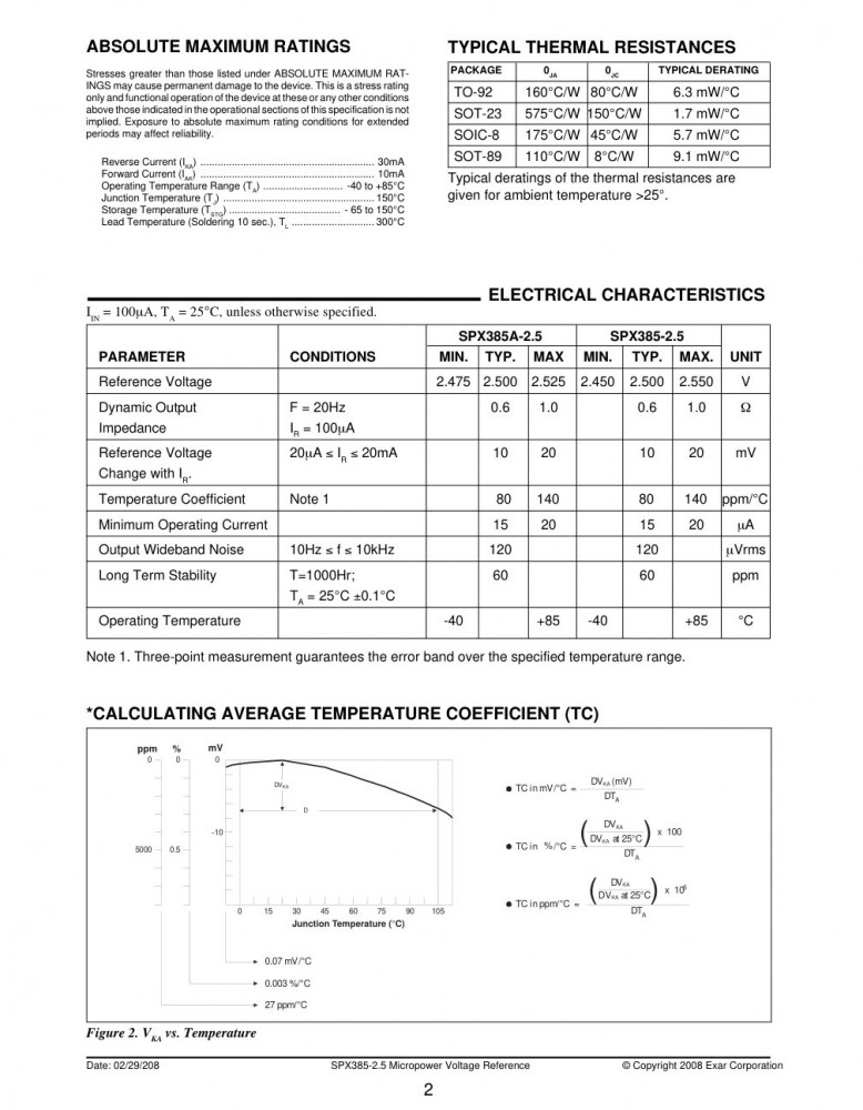 SPX385 datasheet page 2