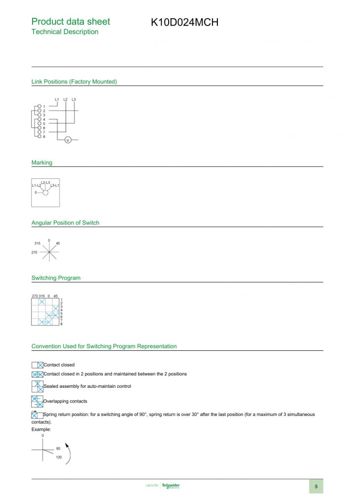 K10D024MCH product documentation page 5