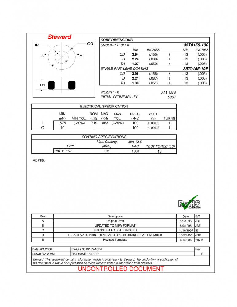 35T0155-10P technical drawing preview