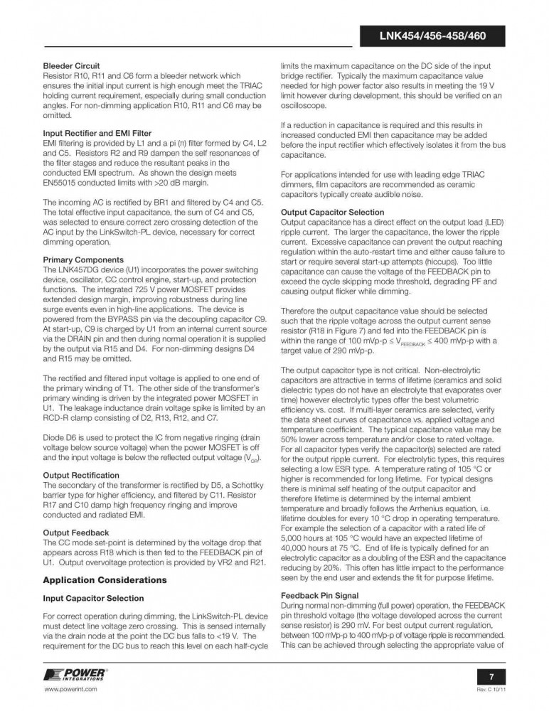LNK457DG-TL technical document page 7