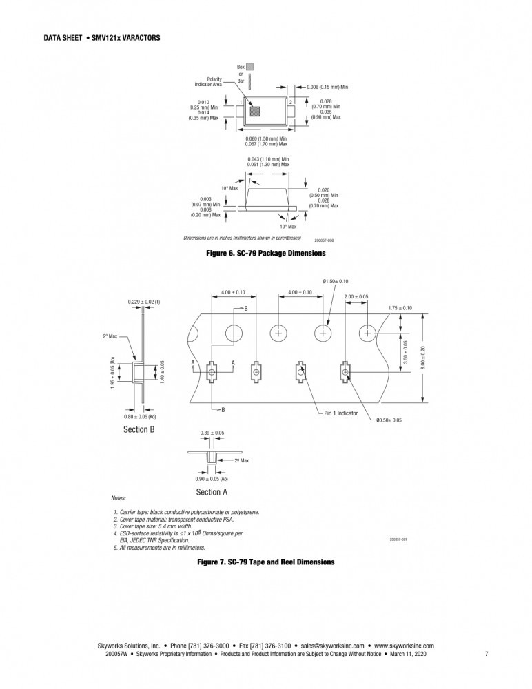 SMV121x datasheet page 7
