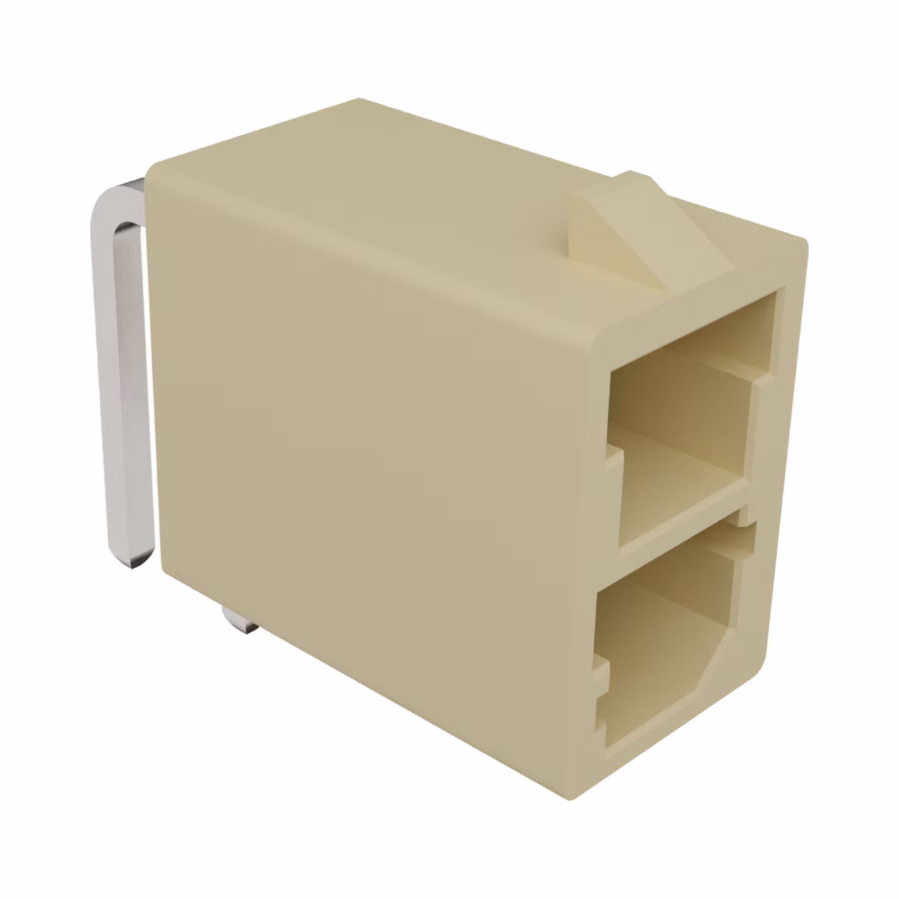 Mega-Fit ColorLock Right-Angle Header, 5.70mm Pitch, Through Hole, Dual Row, 2 Circuits, Matte Tin (Sn) Plating, 3.60mm Tail Length, Glow-Wire Capable, Tray, Natural for sale