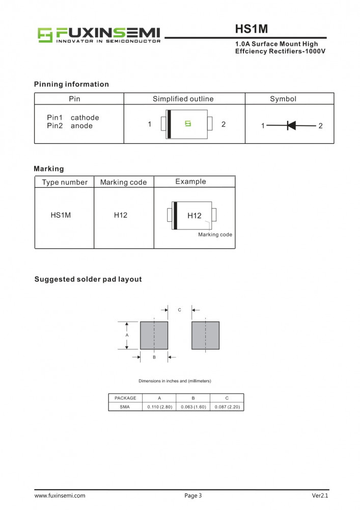 HS1M datasheet page 3
