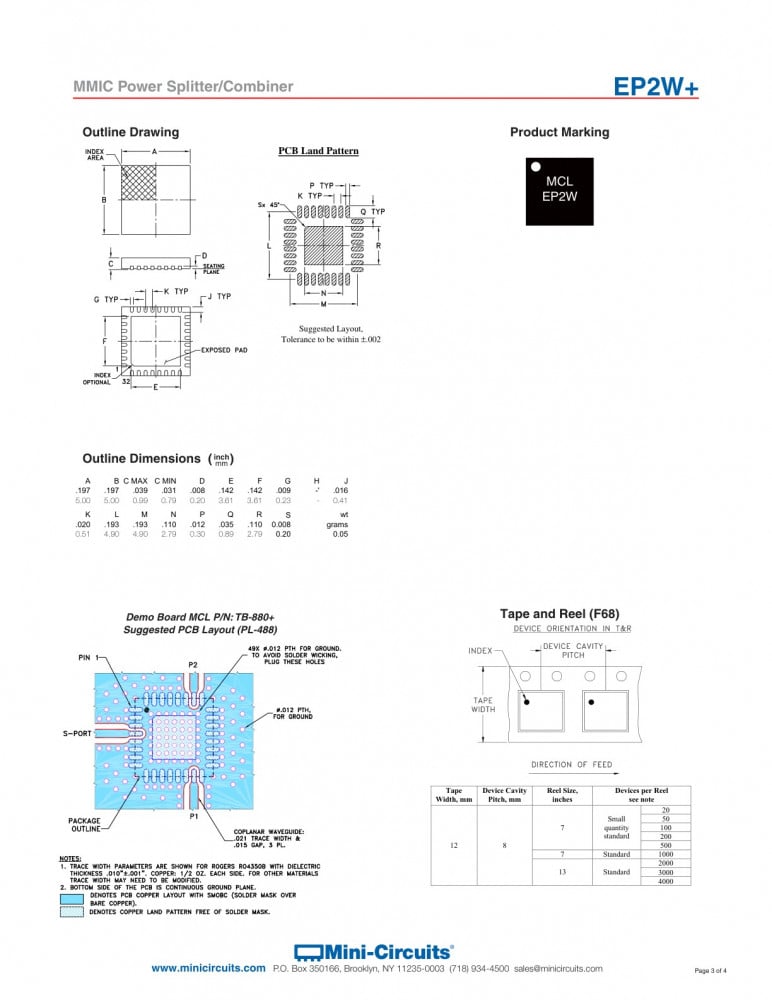 EP2W+ datasheet page 3