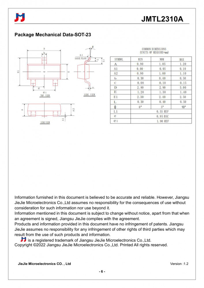 JMTL2310A datasheet page 6