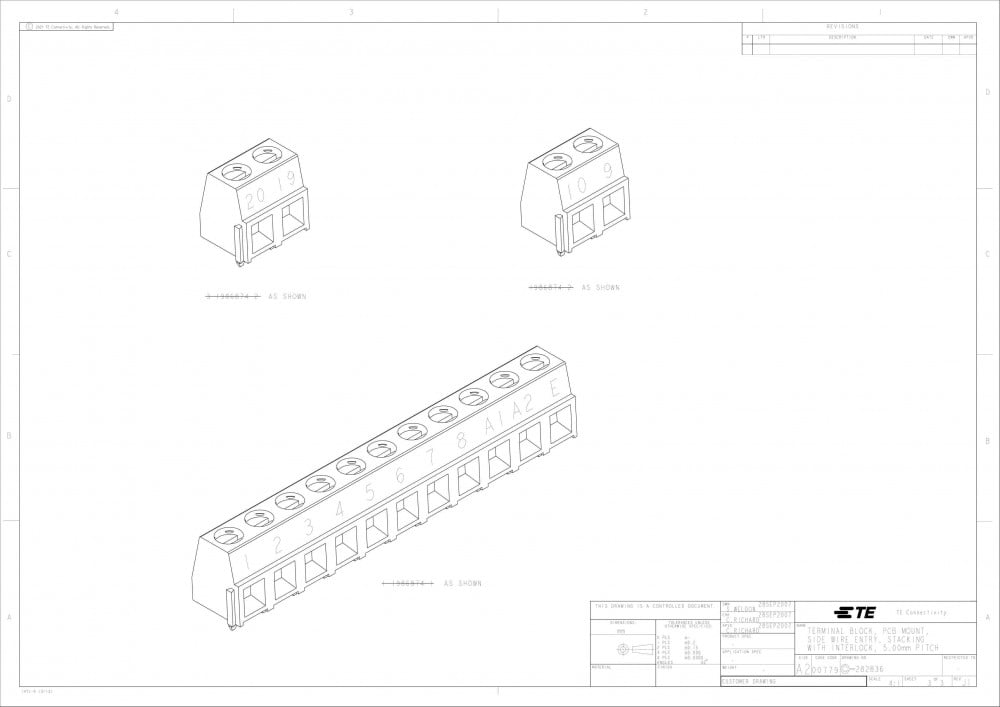TE Connectivity 2-282836-6 controlled drawing page 3
