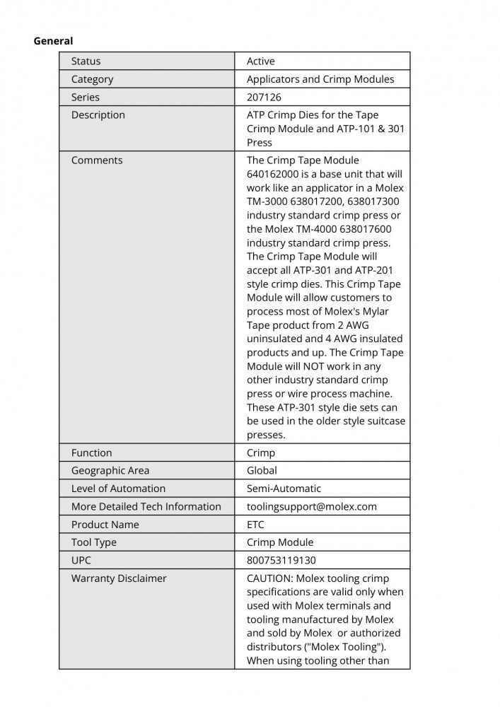 Technical document page 2 for MOLEX 198002130