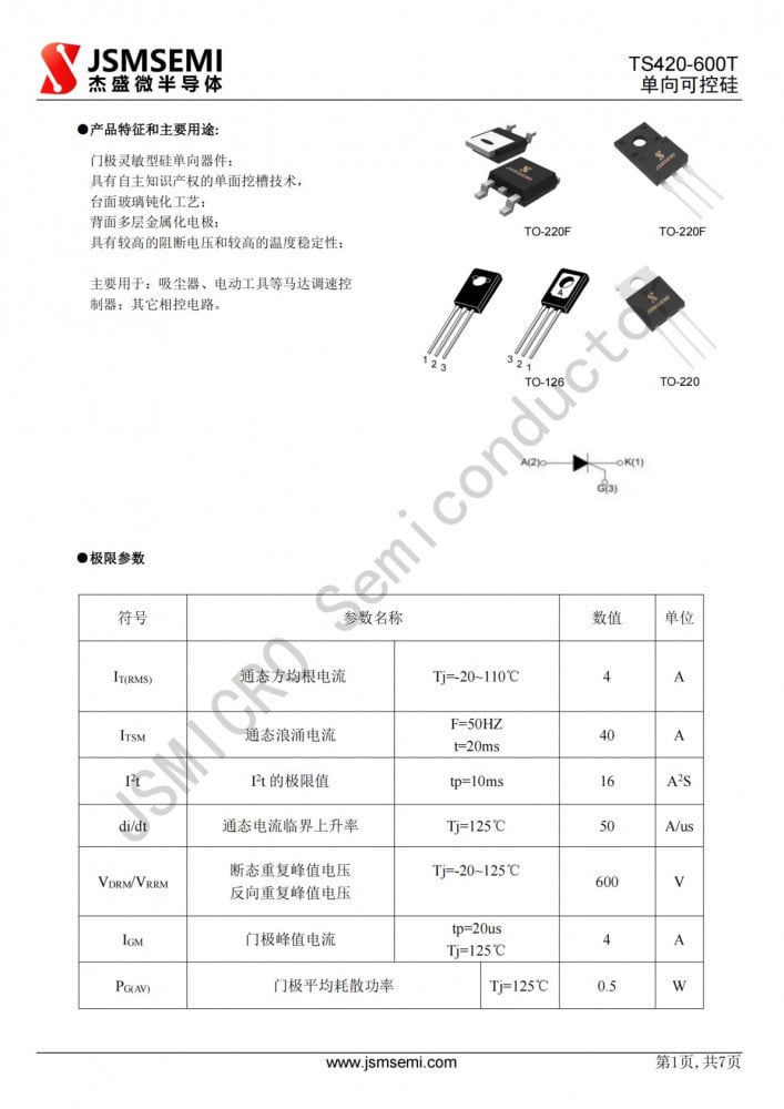 TS420-600T-JSM datasheet page 1