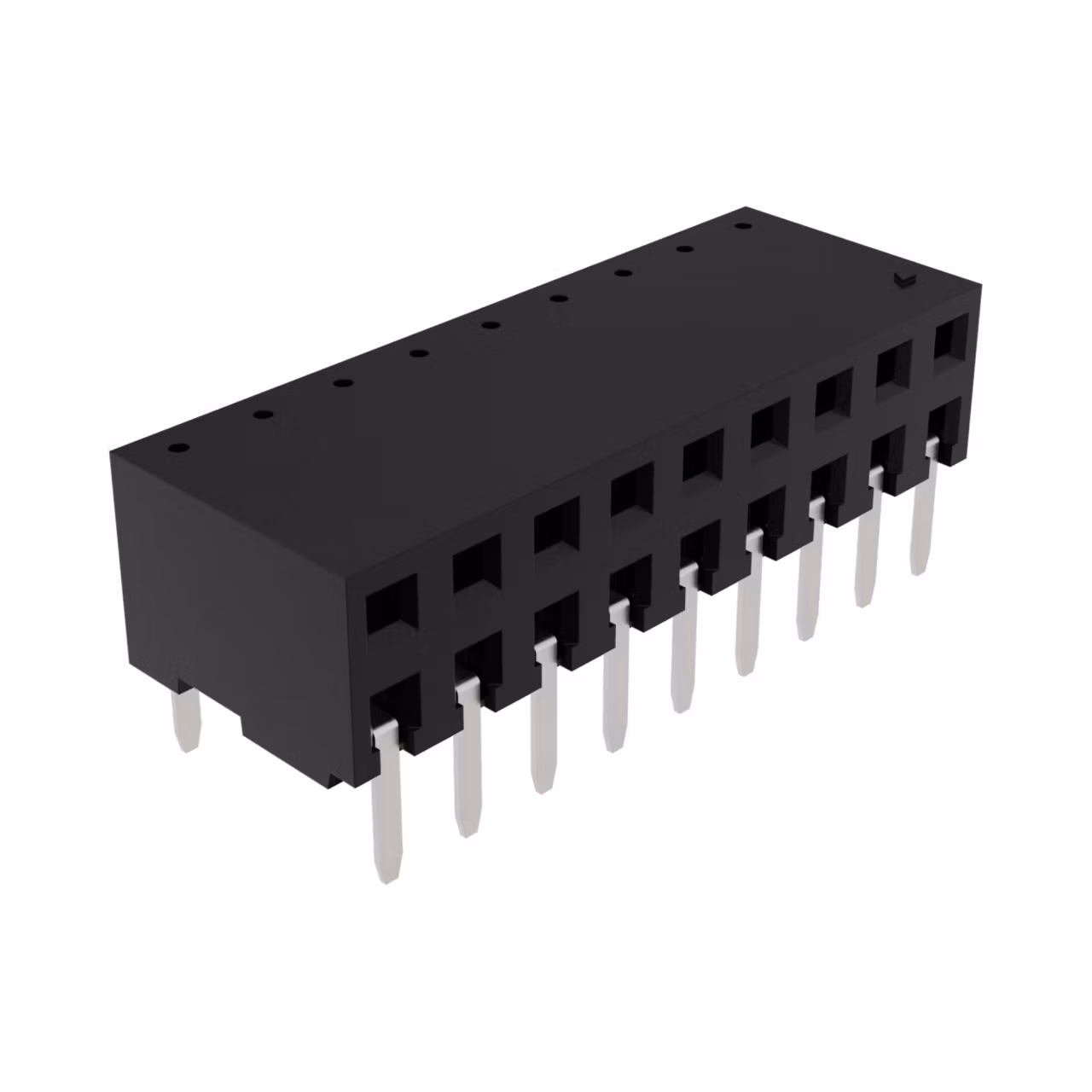 C-Grid III PCB Receptacle, 2.54mm Pitch, Dual Row, Right-Angle, Shrouded, 18 Circuits, 0.12µm Gold (Au) Flash Plating, Straight PCB Pins for sale