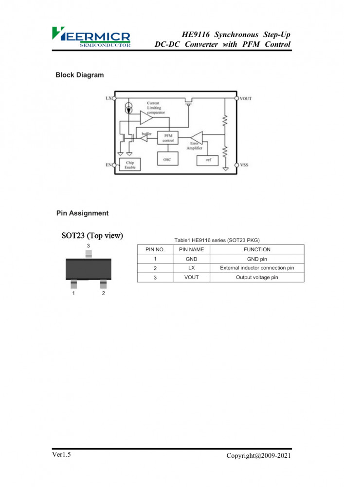 HE9116A30NR datasheet page 2