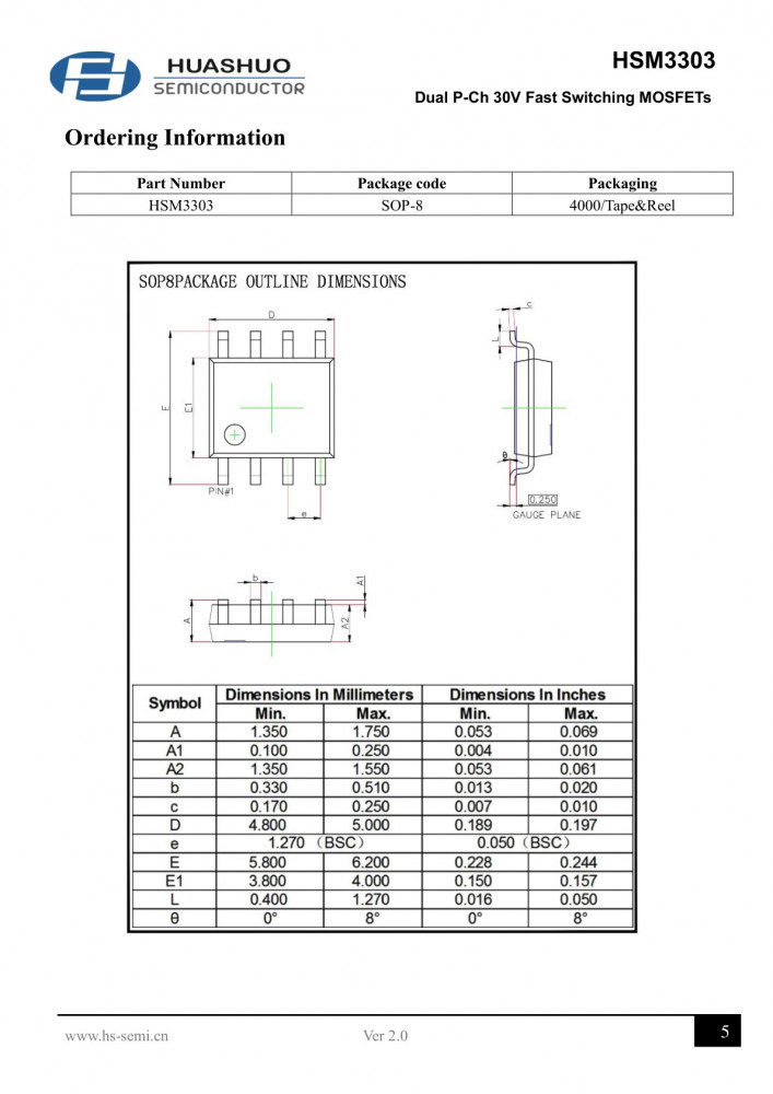 HSM3303 datasheet page 5