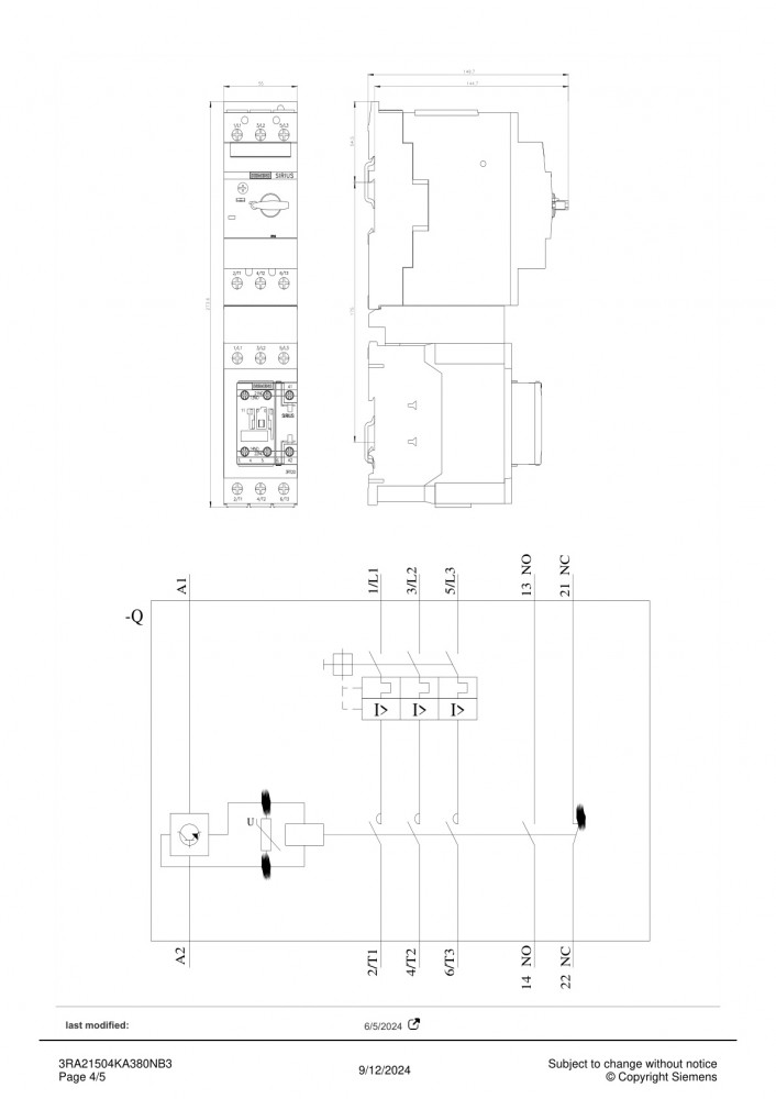 3RA21504KA380NB3 technical document page 4