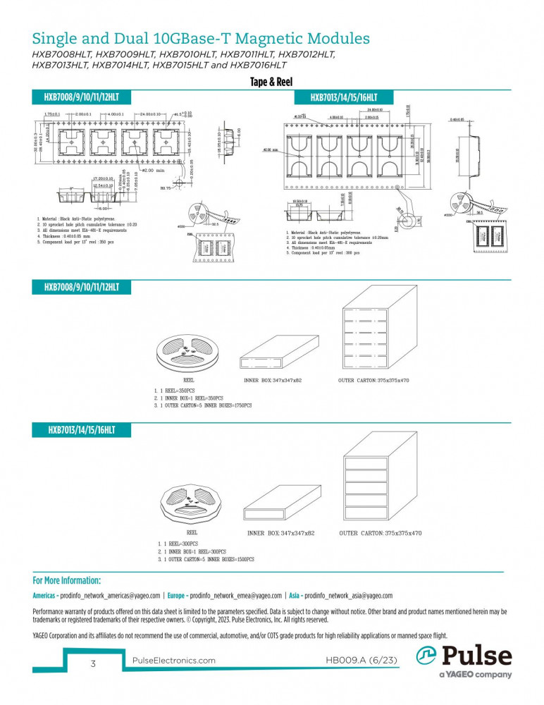 PULSE 10GBase-T magnetic module datasheet page 3