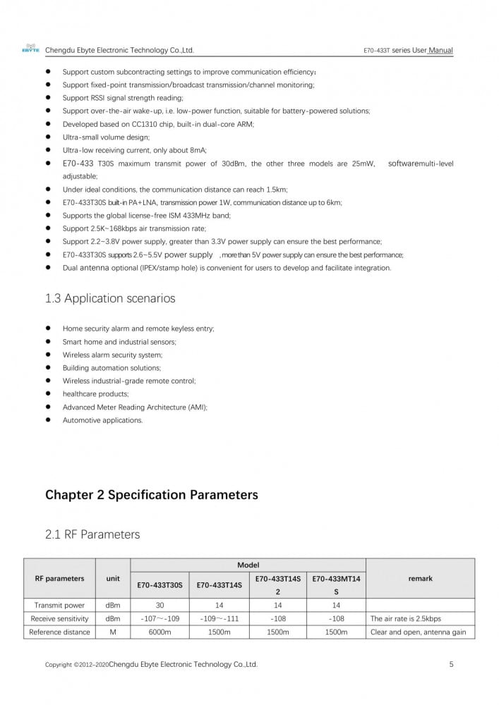 E70-433MT14S manual page 6