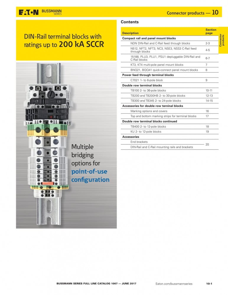 EATON connector products document page 1