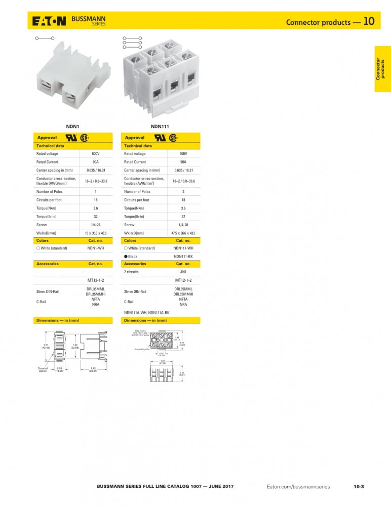 EATON connector products document page 3