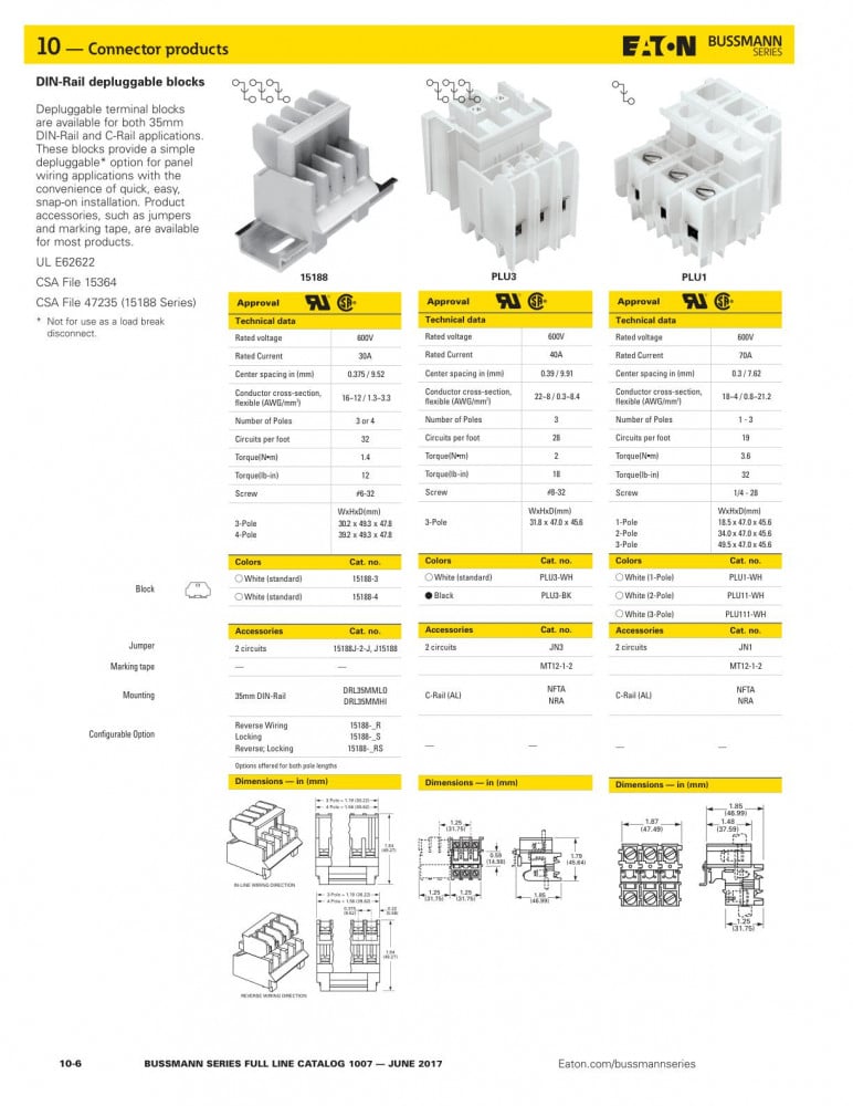 EATON connector products document page 6